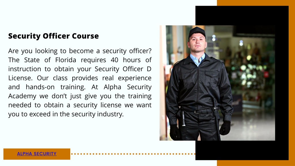 PPT - Best and Leading Security Guard School in Florida, USA PowerPoint ...