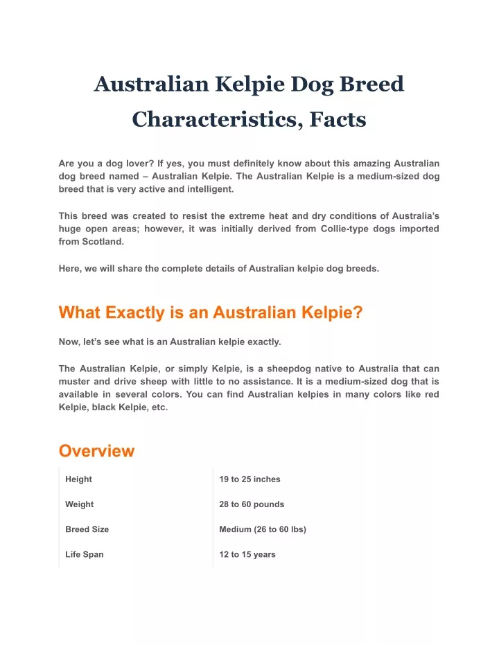 PPT - Australian Kelpie Dog Breed Characteristics, Facts PowerPoint ... PPT - Australian Kelpie Dog Breed Characteristics, Facts PowerPoint ...