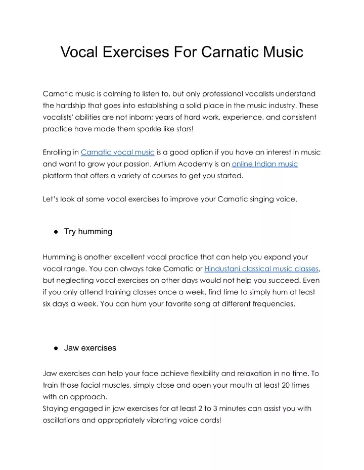 PPT - Vocal Exercises For Carnatic Music PowerPoint Presentation, free ...