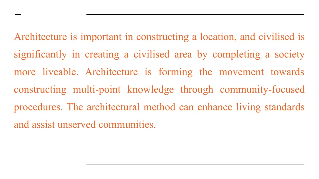 PPT - Role Of Architectural Design In Building Communities PowerPoint ...