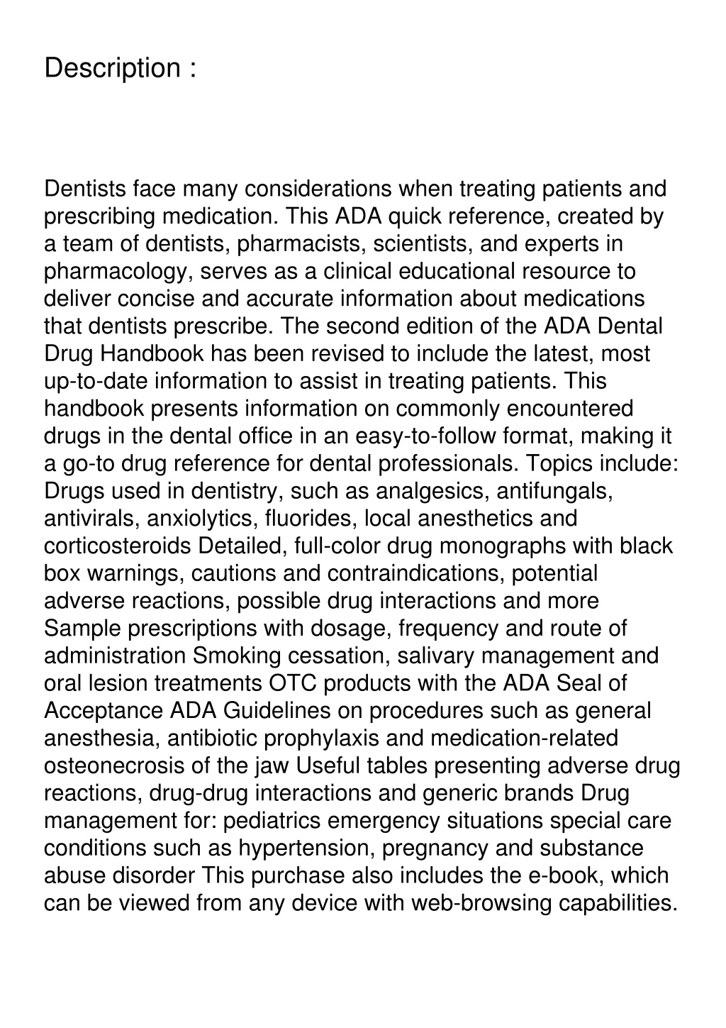 PPT - ‹download› [pdf] ADA Dental Drug Handbook: A Quick Reference PowerPoint Presentation - ID ...