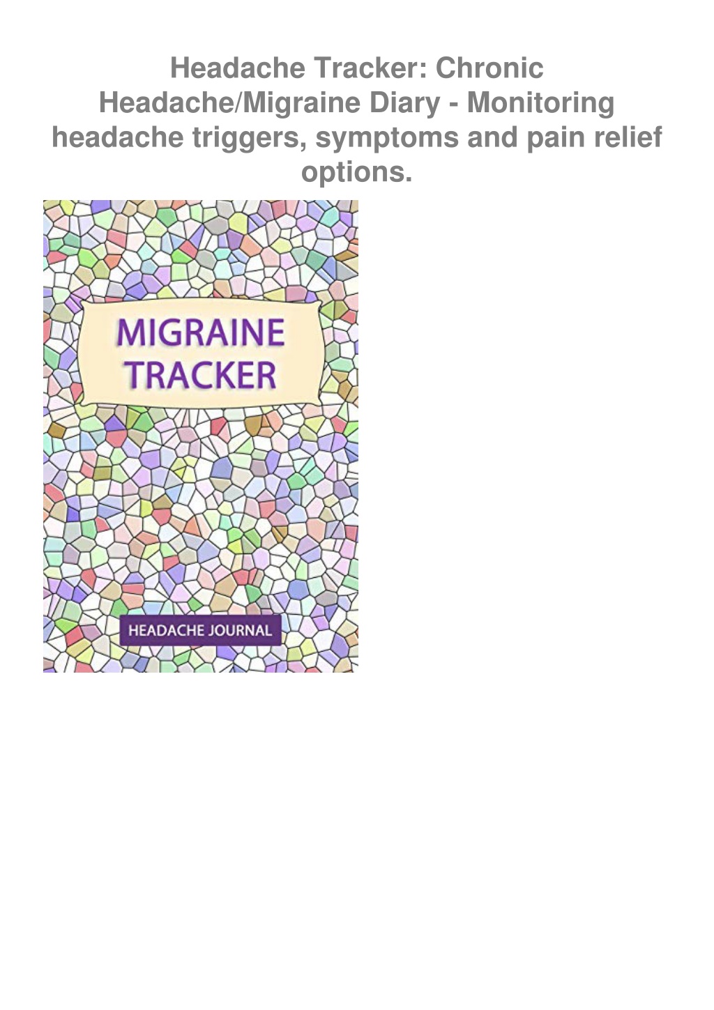 PPT - ‹download› [pdf] Headache Tracker: Chronic Headache/Migraine ...