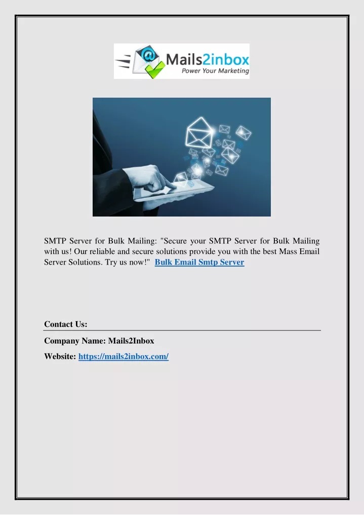 PPT - Bulk Email SMTP Server for Email Marketing PowerPoint ...