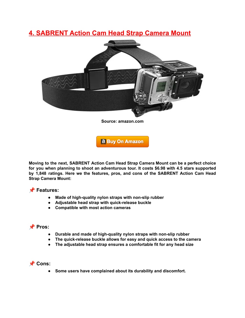 PPT - 12 Best Action Camera Head Mount in 2023 to Buy PowerPoint ...