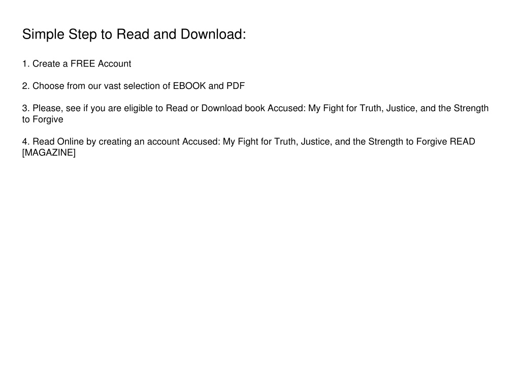 PPT - [PDF] DOWNLOAD Accused: My Fight for Truth, Justice, and the ...
