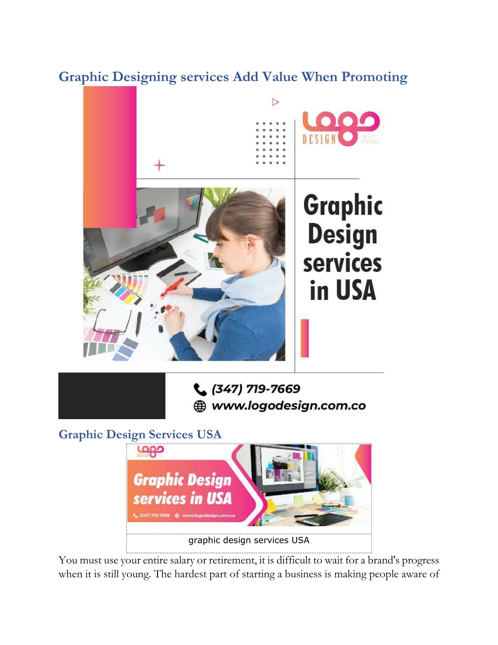 PPT - Graphic Designing services Add Value When Promoting PowerPoint ...