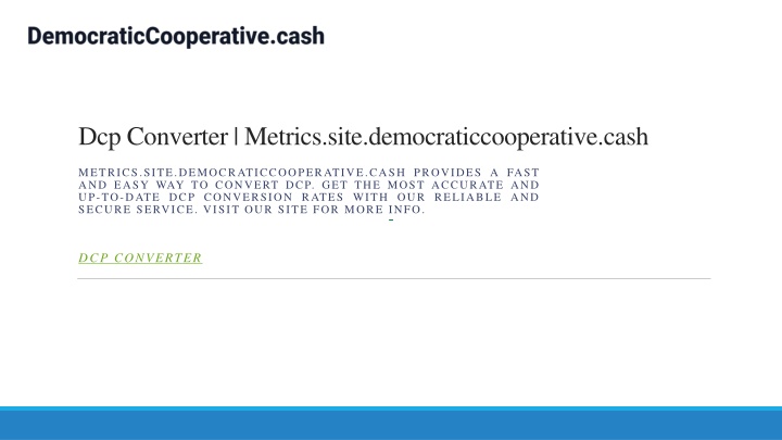 PPT - Dcp Converter Metrics.site.democraticcooperative.cash PowerPoint ... PPT - Dcp Converter Metrics.site.democraticcooperative.cash PowerPoint ...