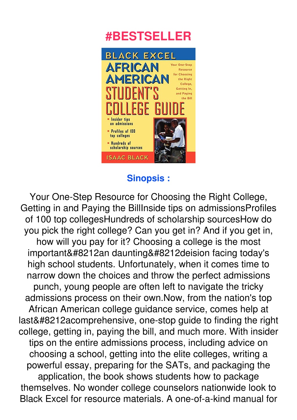 PPT - [pdf] epub download African American Student's College Guide ...
