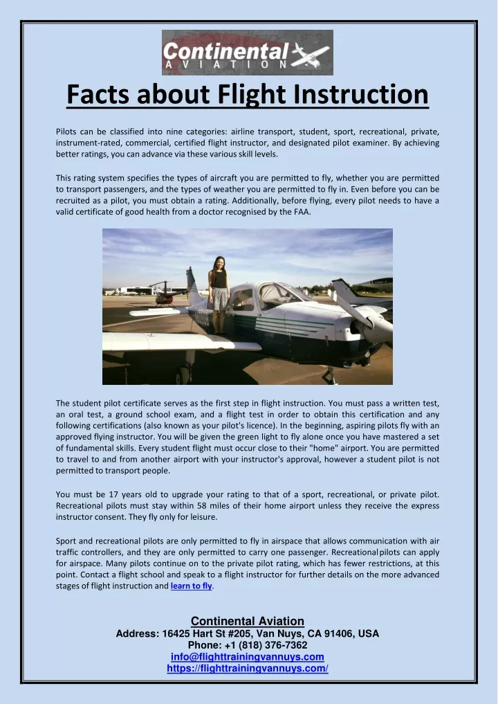 PPT - Facts about Flight Instruction PowerPoint Presentation, free ...