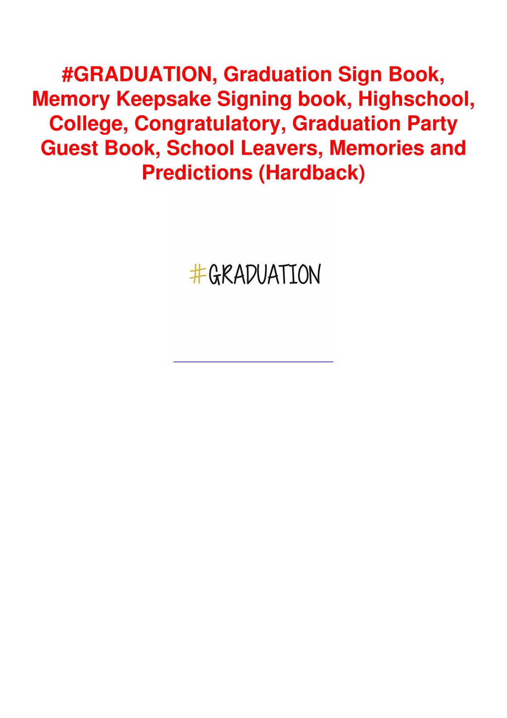 PPT - DOWNLOAD/PDF #GRADUATION, Graduation Sign Book, Memory Keepsake ...