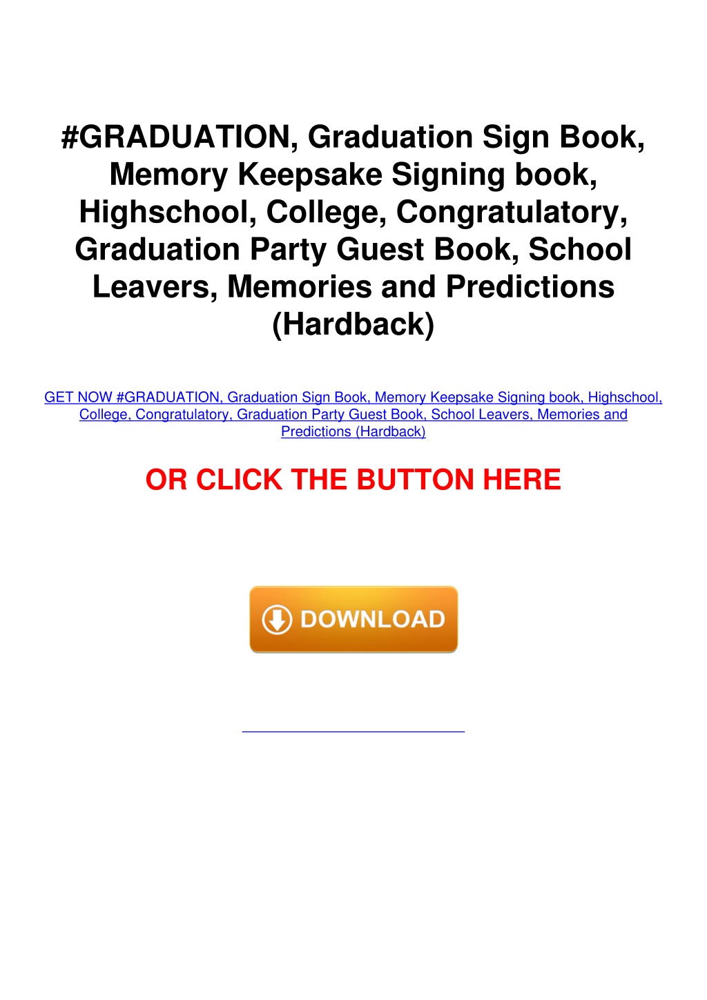 PPT - DOWNLOAD/PDF #GRADUATION, Graduation Sign Book, Memory Keepsake ...