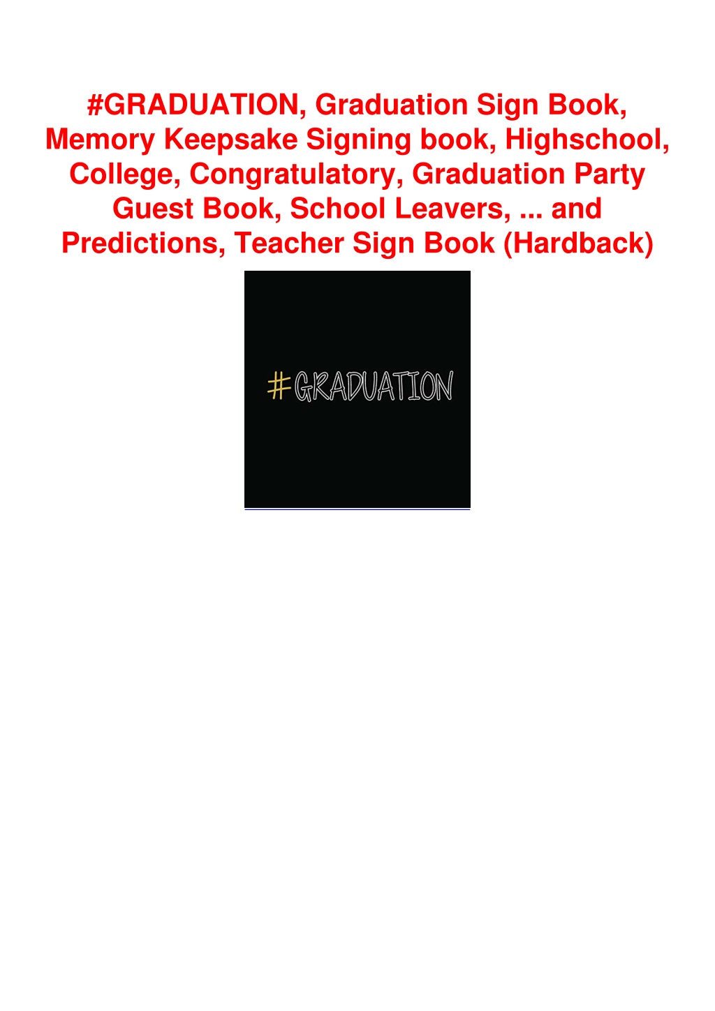 PPT - (PDF/DOWNLOAD) #GRADUATION, Graduation Sign Book, Memory Keepsake ...