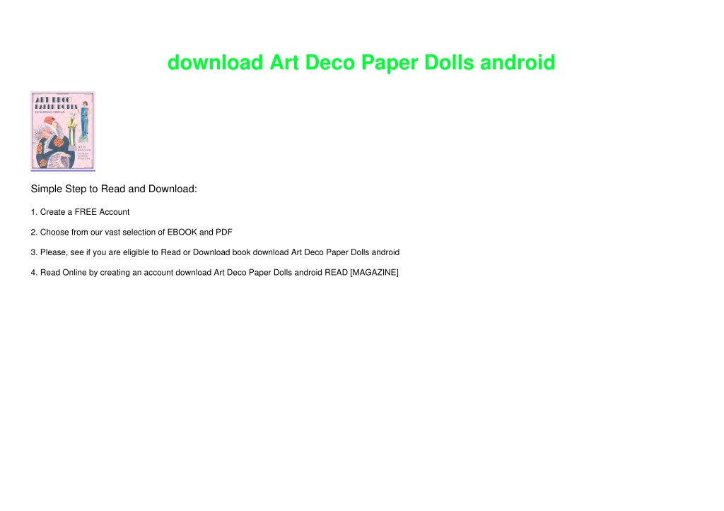 PPT - download Art Deco Paper Dolls android PowerPoint Presentation ...
