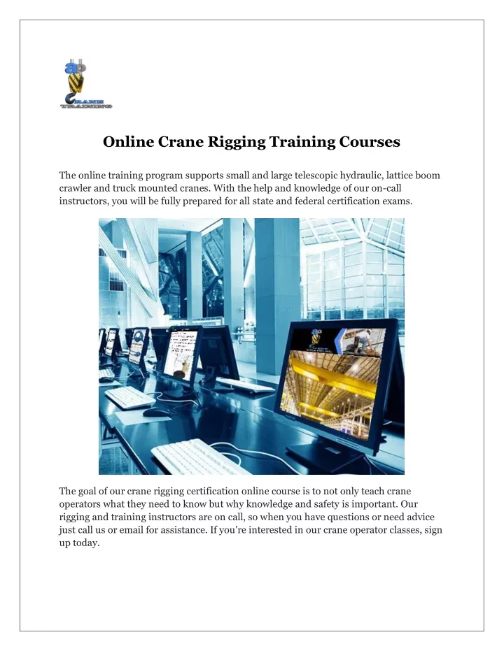 PPT - Online Crane Rigging Training Courses PowerPoint Presentation ...