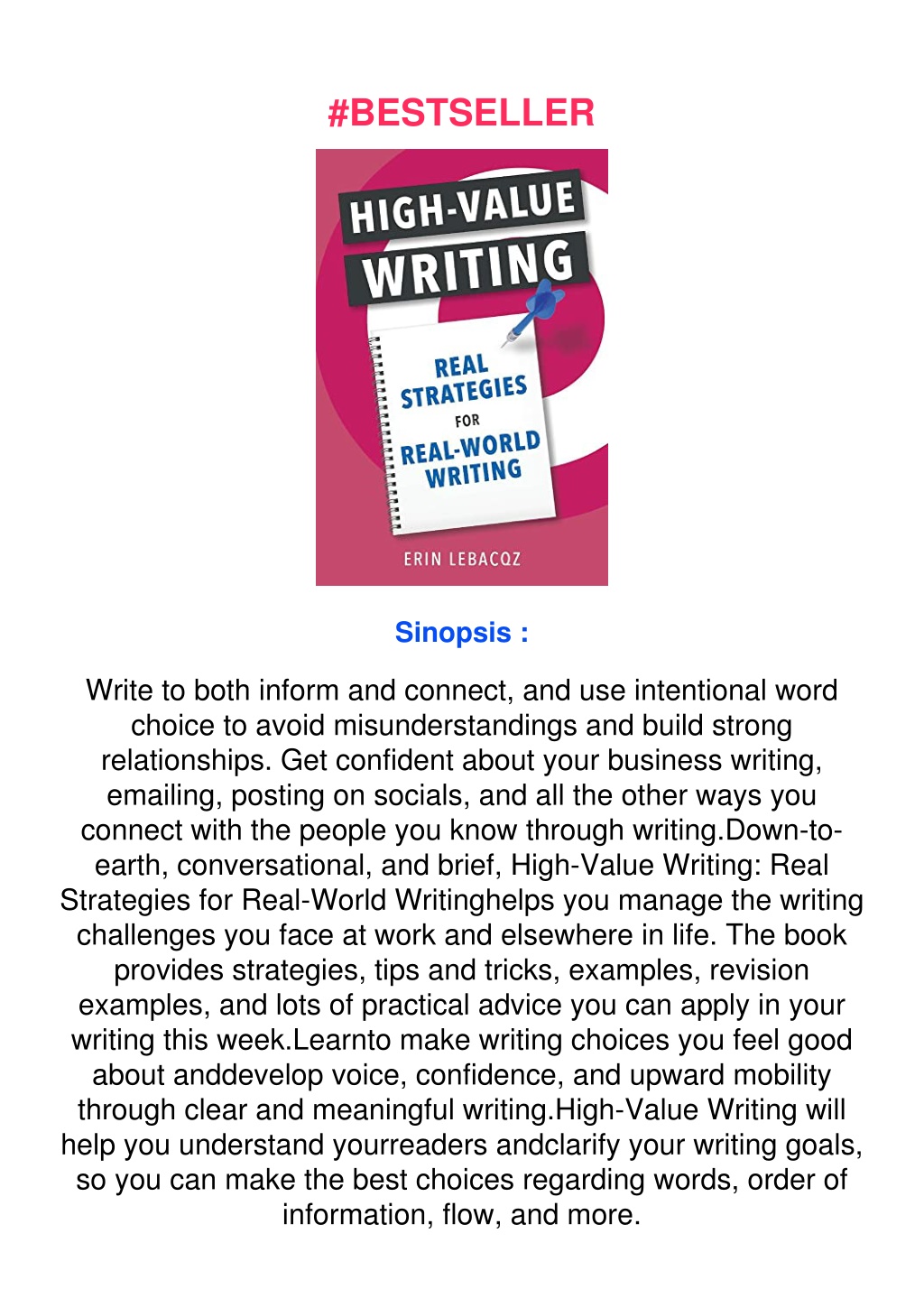 PPT - epub download High-Value Writing: Real Strategies for Real-World ...