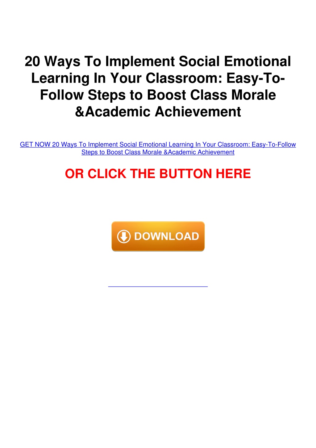 PPT - _PDF_ 20 Ways To Implement Social Emotional Learning In Your ...
