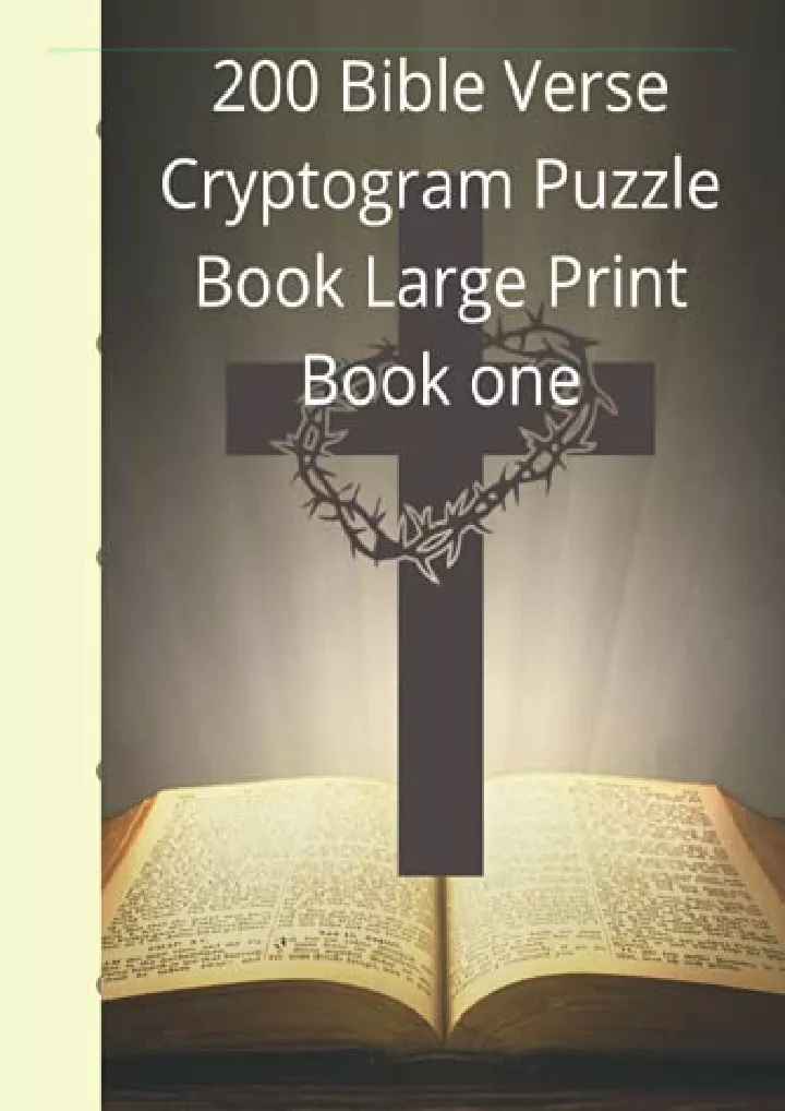 PPT - PDF/READ 200 Bible Verse Cryptogram Puzzle Book Large Print book ...