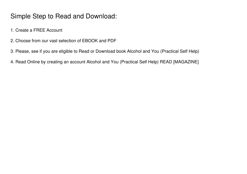 PPT - [pdf] ‹download› Alcohol and You (Practical Self Help) PowerPoint ...