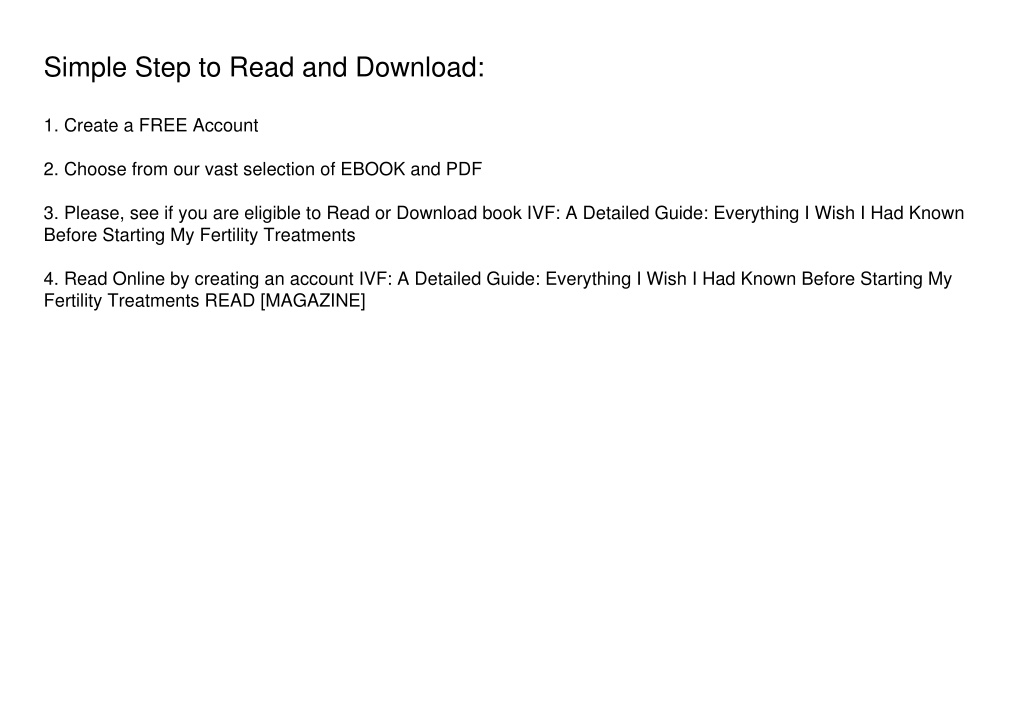 Ppt ‹download› Book Pdf Ivf A Detailed Guide Everything I Wish I