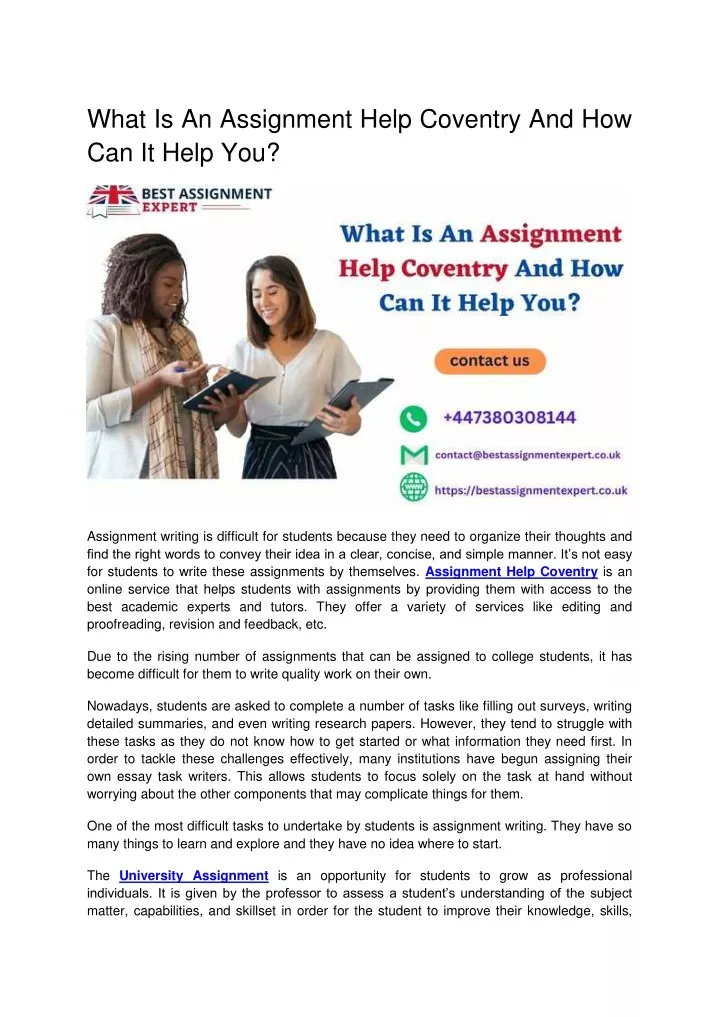 PPT - What Is An Assignment Help Coventry And How Can It Help You ...