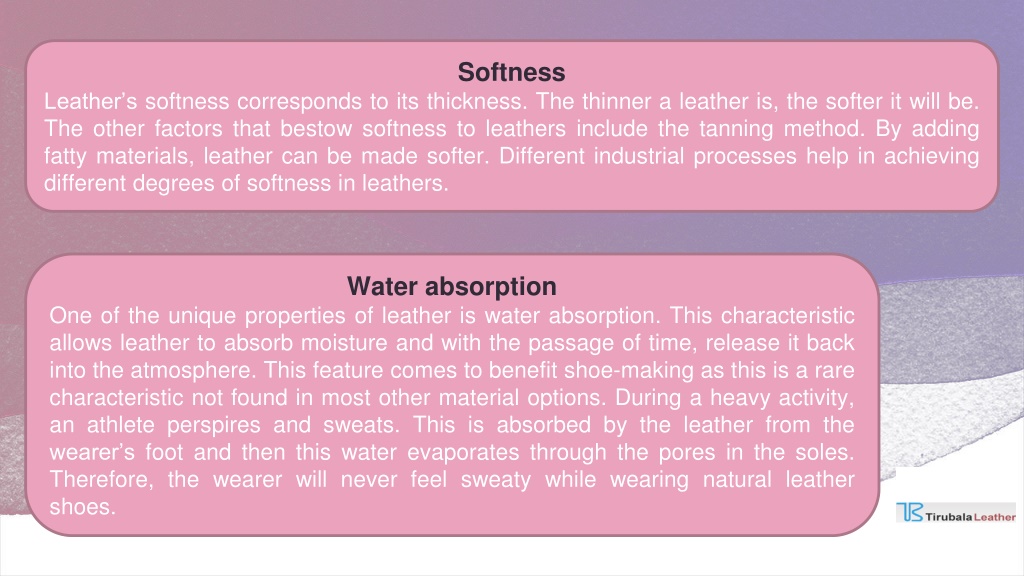 PPT - Desirable Properties Of Leathers Manufacturers Must Know ...