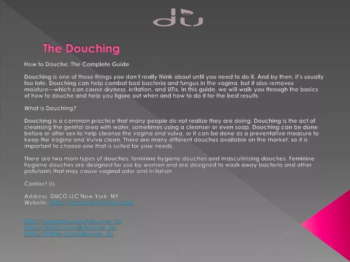 PPT - The Douching PowerPoint Presentation, free download - ID:12000810