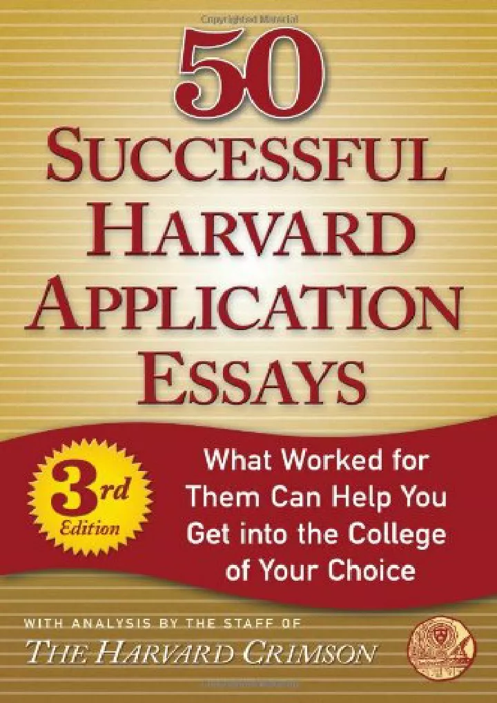 PPT - download 50 Successful Harvard Application Essays, Third Edition ...