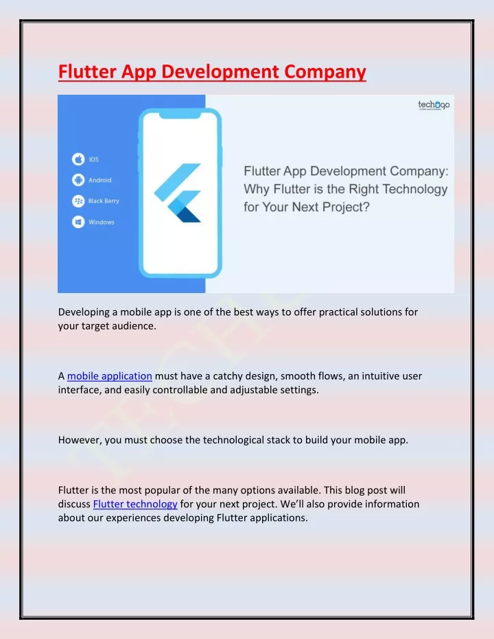 PPT - Flutter App Development Company PowerPoint Presentation, free download - ID:12004177