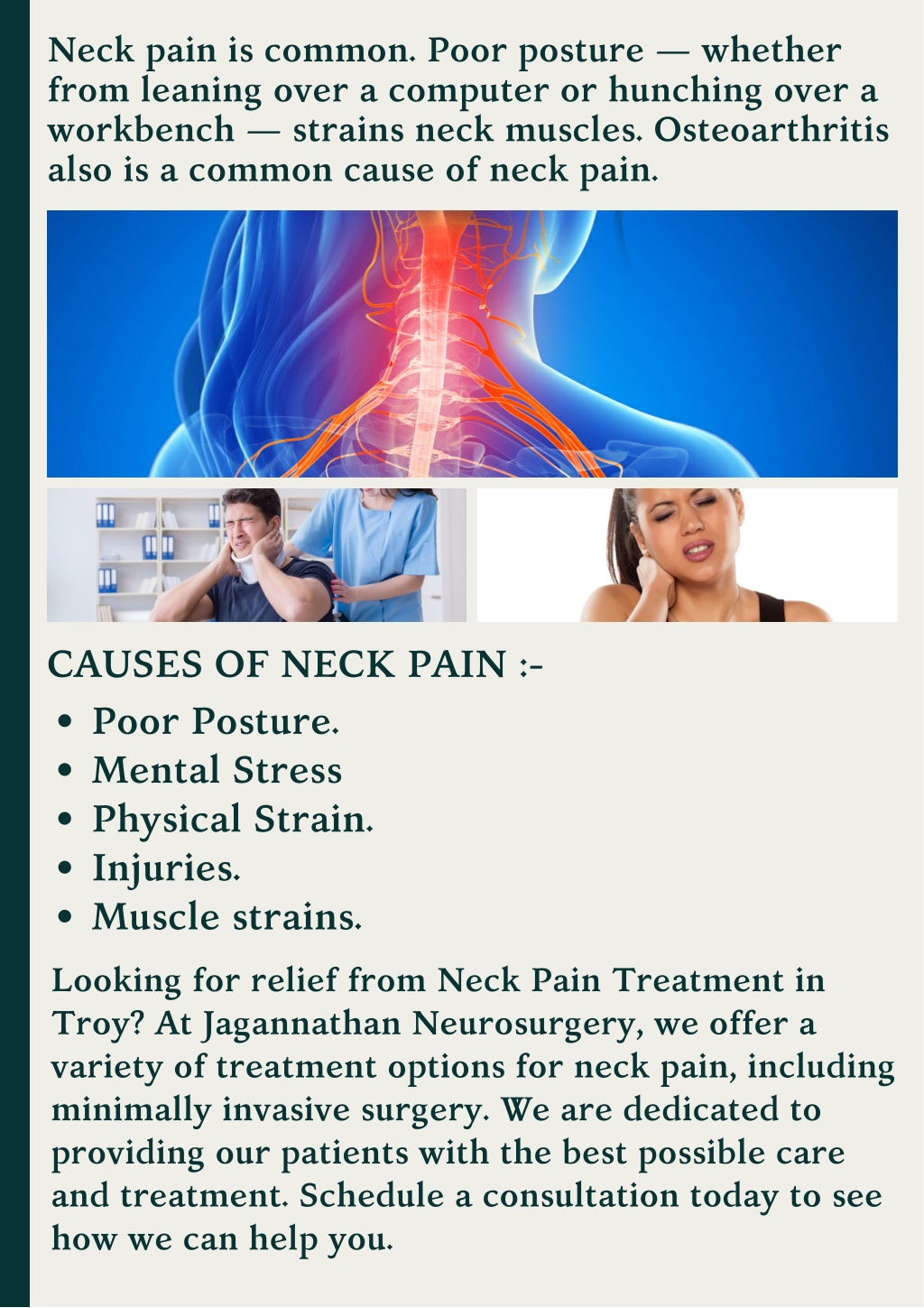 PPT - Neck Pain Treatment At Jagannathan Neurosurgery PowerPoint ...