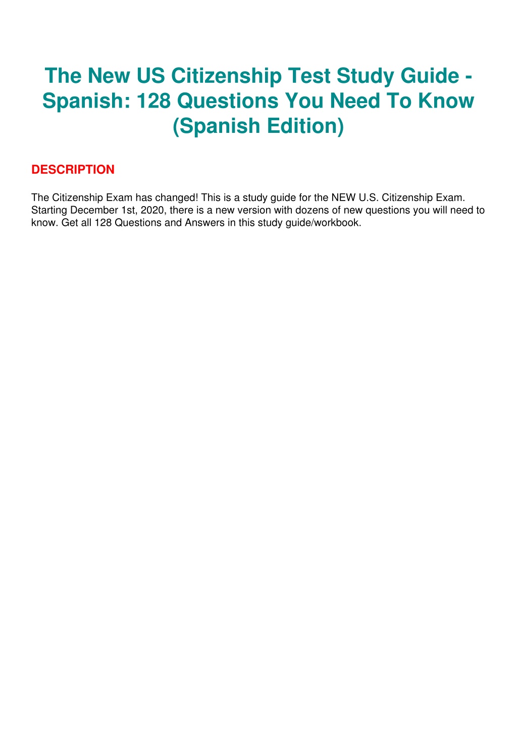 PPT - (PDF/DOWNLOAD) The New US Citizenship Test Study Guide - Spanish ...