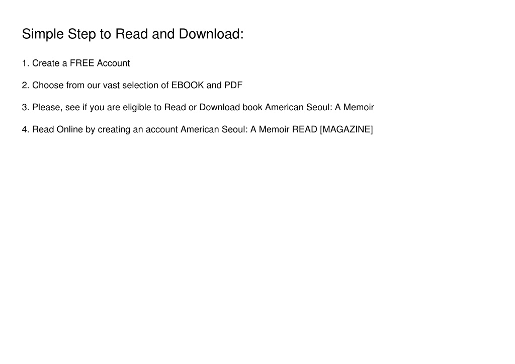 PPT - [Get] Mobi American Seoul: A Memoir PowerPoint Presentation, free ...