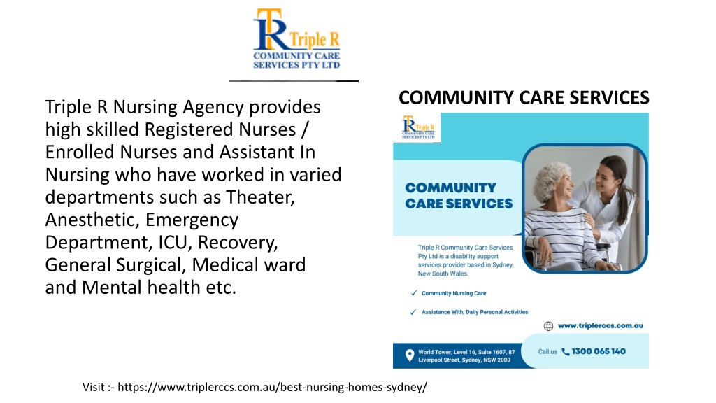 PPT - Best Nursing Homes in Sydney -Triple R Community Care Services ...