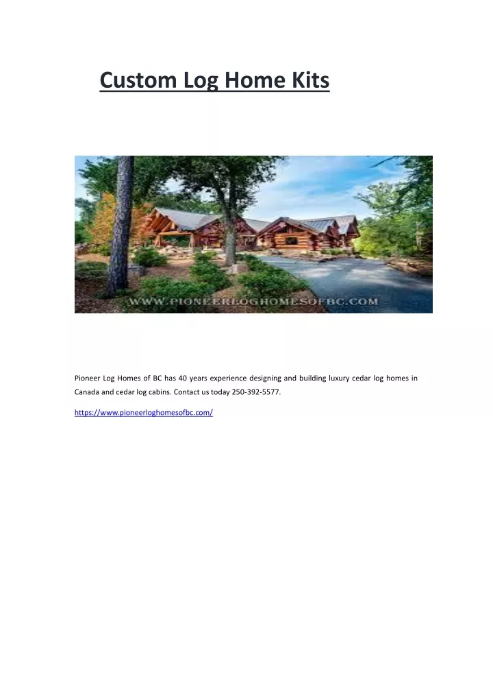 PPT - Custom Log Home Kits PowerPoint Presentation, free download - ID ...