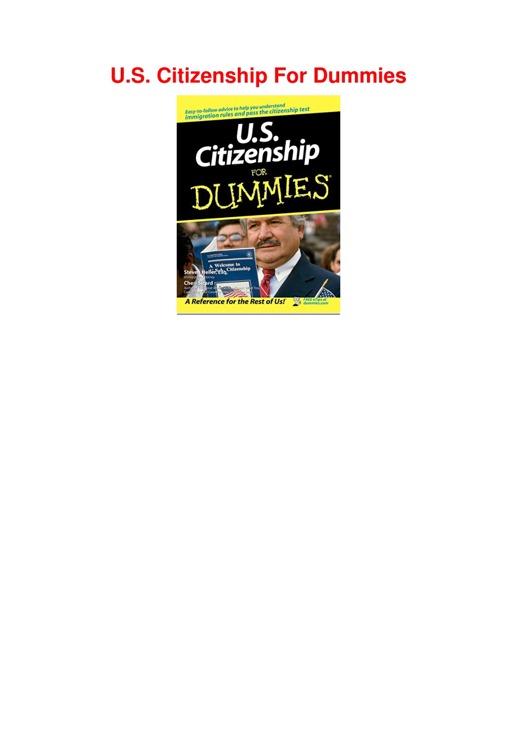 PPT - PDF/READ U.S. Citizenship For Dummies PowerPoint Presentation ...
