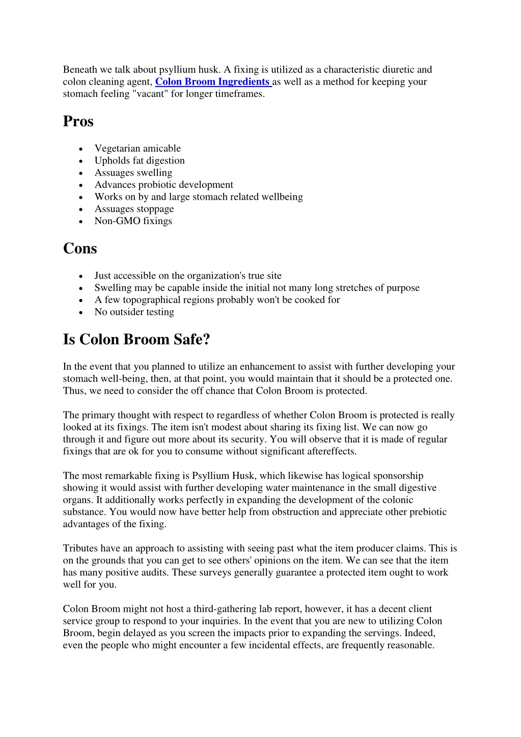 PPT - Colon Broom Reviews: Ultimate Formula For Health PowerPoint ...