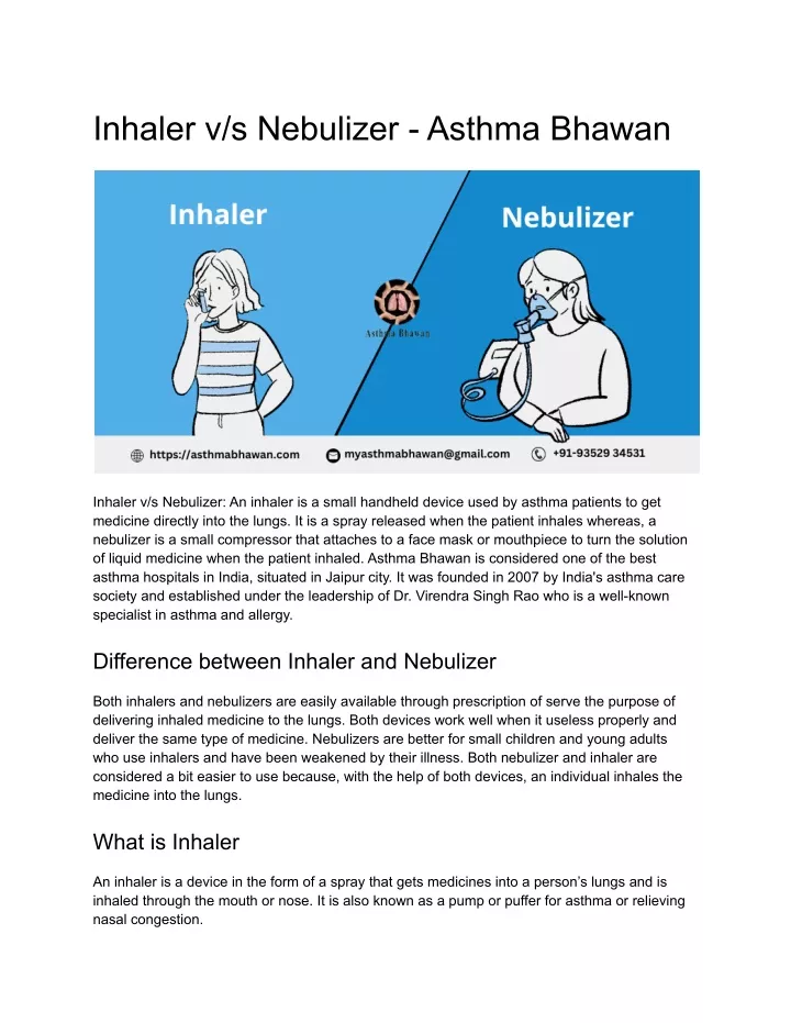 PPT - Inhaler vs Nebulizer - Asthma Bhawan PowerPoint Presentation ... PPT - Inhaler vs Nebulizer - Asthma Bhawan PowerPoint Presentation ...