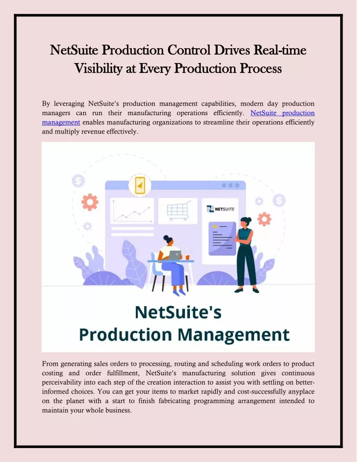 PPT - NetSuite Production Control Drives Real-time Visibility at Every ...