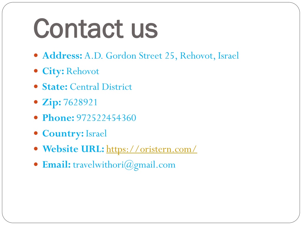 PPT - Select Ori Stern as Your Private Tour Guide in Israel PowerPoint ...