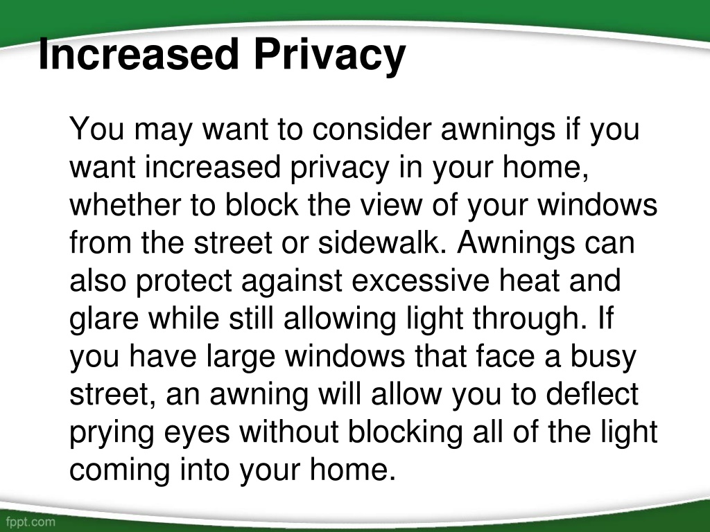 PPT - 6 Benefits of Window Awnings PowerPoint Presentation, free ...