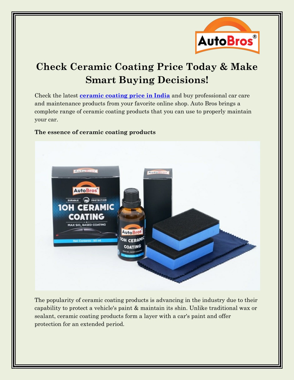 PPT - ceramic coating price in India PowerPoint Presentation, free ...