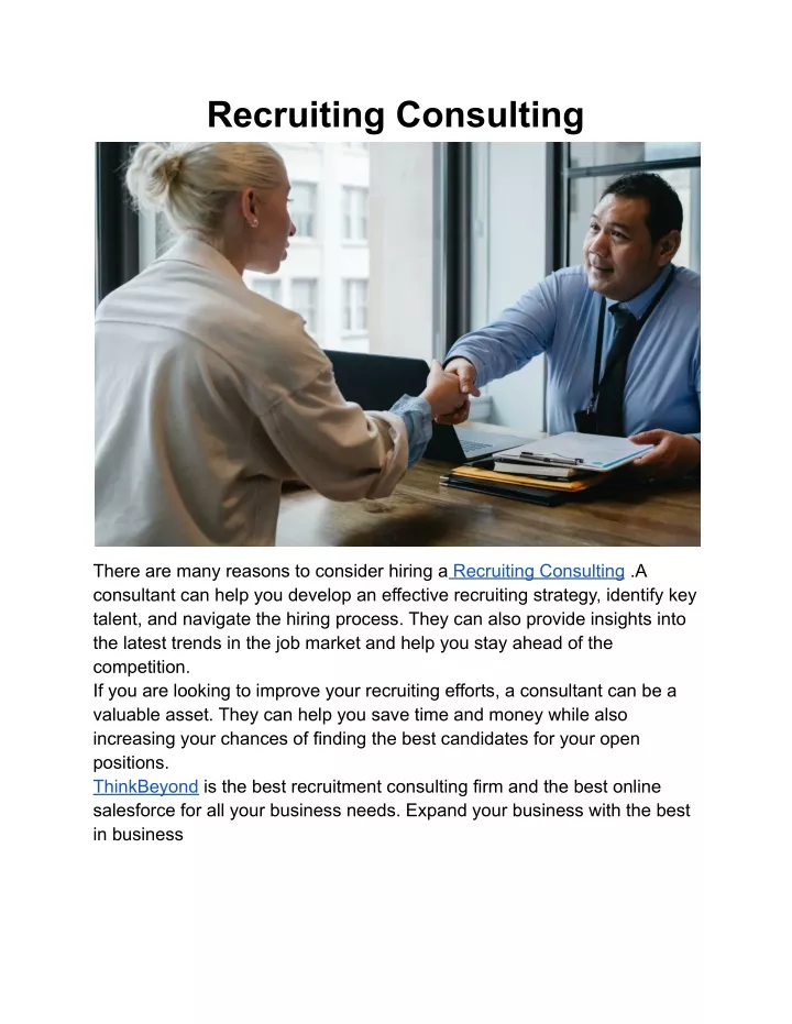 PPT - Recruiting Consulting PowerPoint Presentation, free download - ID ...