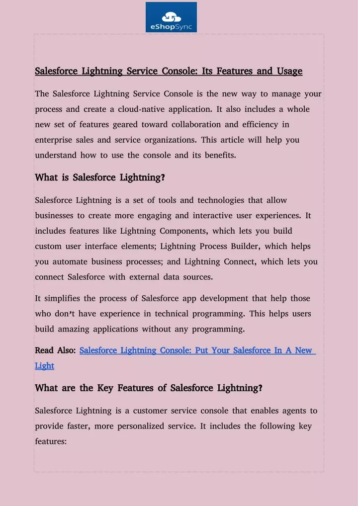 PPT - Why should hire salesforce developers for business? - eShopSync ...