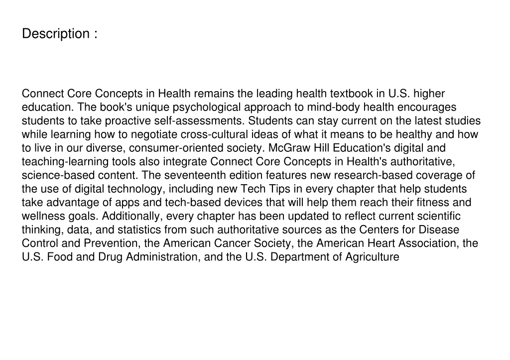 PPT - PDF Connect Core Concepts in Health, BIG, BOUND Edition Kindle ...