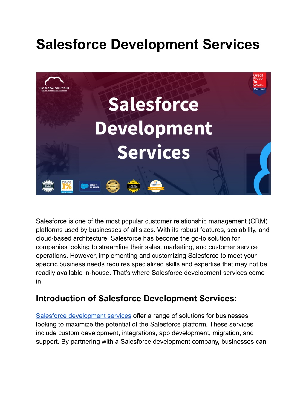 PPT - Salesforce Development Services PowerPoint Presentation, free ...