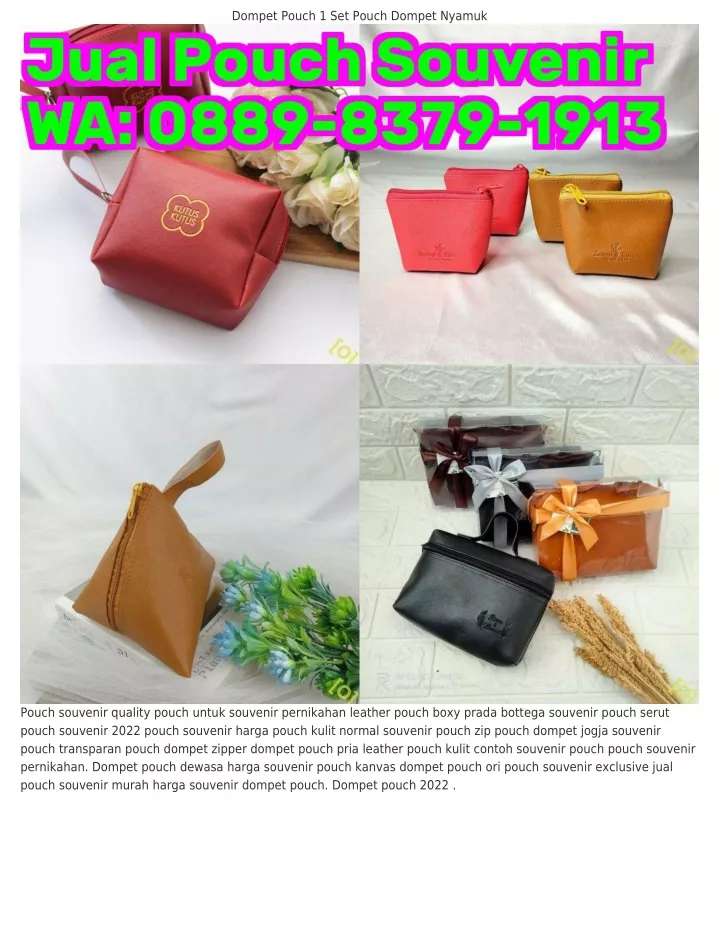 PPT - O889.8౩79.l9l౩ (WA) Souvenir Pouch Vector Pouch Dompet PowerPoint ...