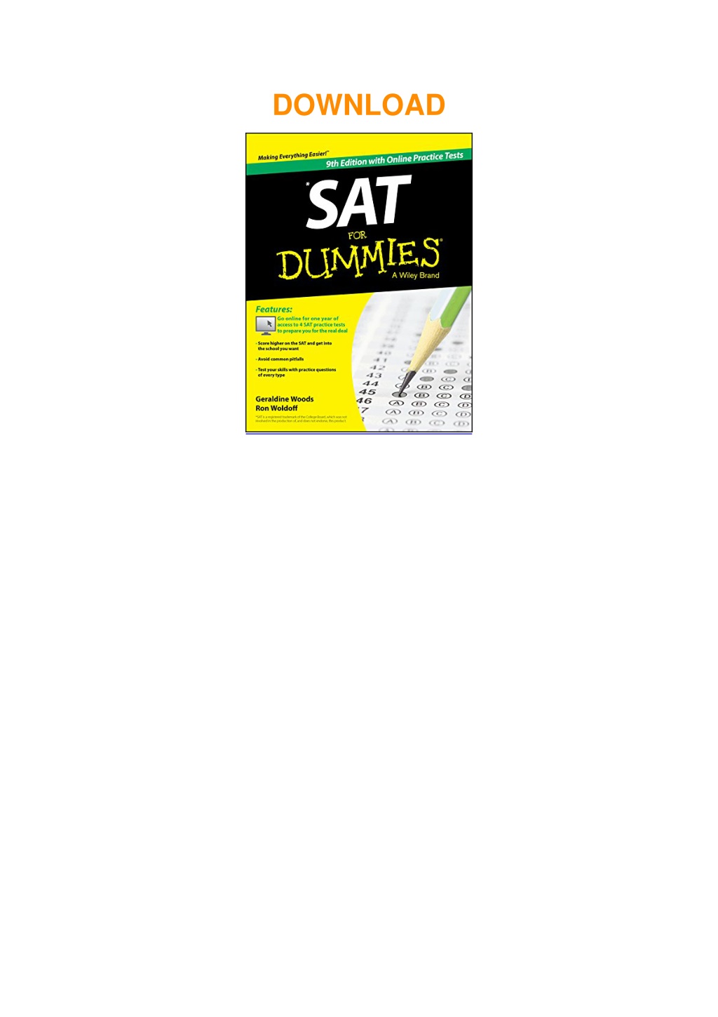 PPT - $PDF$/READ/DOWNLOAD SAT For Dummies: Book 4 Practice Tests Online ...