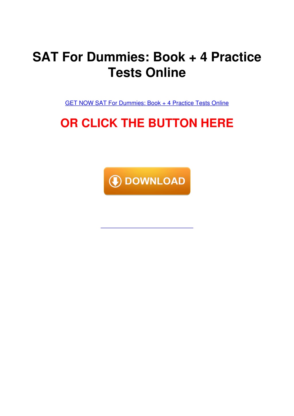 PPT - $PDF$/READ/DOWNLOAD SAT For Dummies: Book 4 Practice Tests Online ...