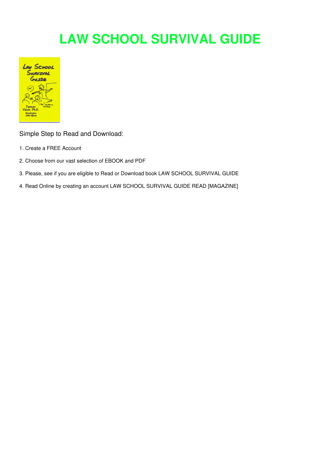PPT - _PDF_ LAW SCHOOL SURVIVAL GUIDE PowerPoint Presentation, free ...