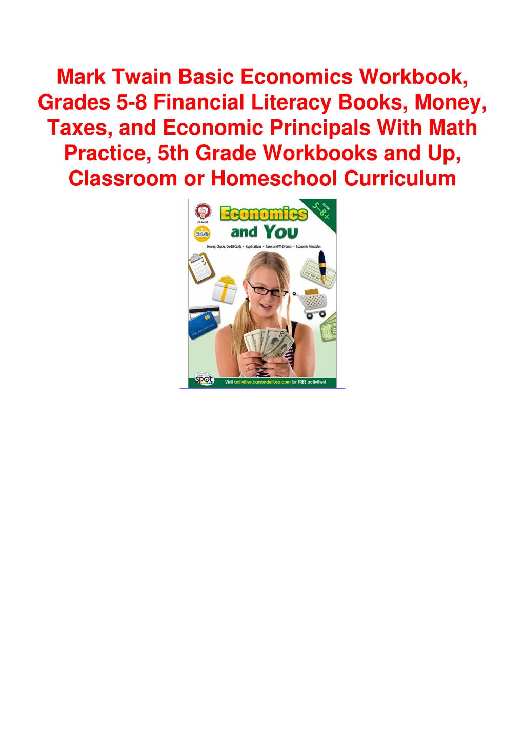 PPT - DOWNLOAD/PDF Mark Twain Basic Economics Workbook, Grades 5-8 ...
