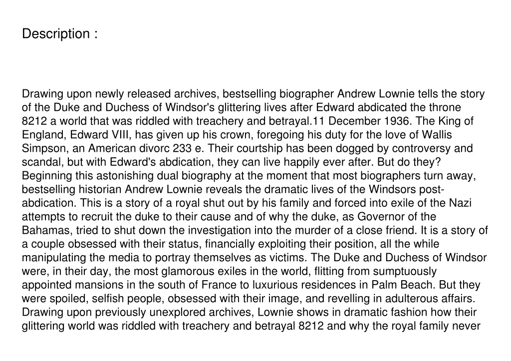 PPT - Download Traitor King: The Scandalous Exile of the Duke & Duchess ...